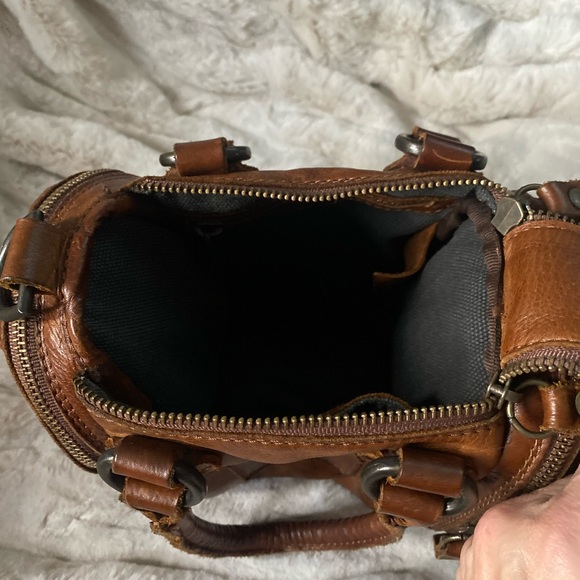 Frye | Bags | Frye Brooke Speedy Satchel Brown Leather Bag | Poshmark